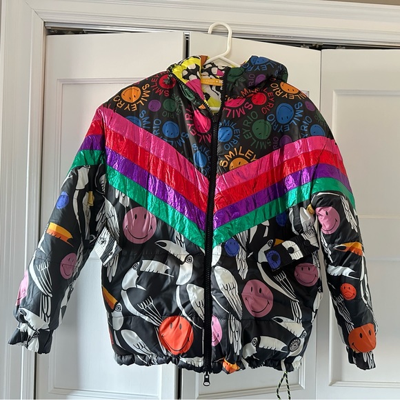 FARM Rio | Jackets & Coats | Farm Rio Rainbow Toucan Smiley Reversible ...